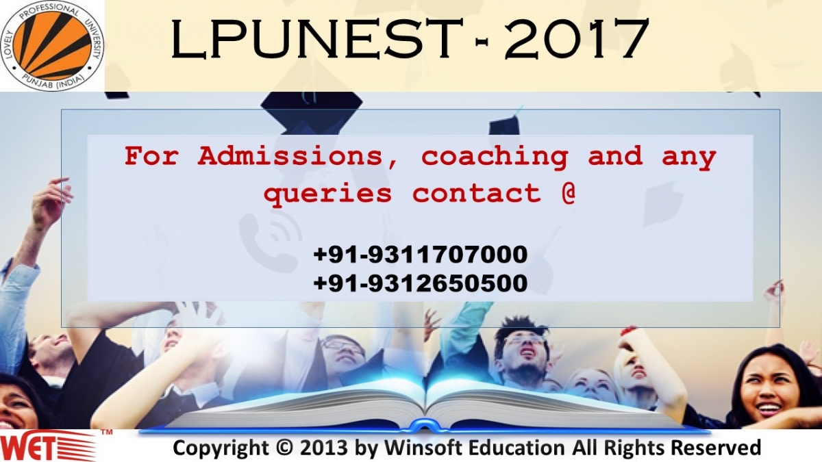LPU NEST 2017 APPLICATION FORM, ELIGIBILITY, RESULT AND ADMIT CARD